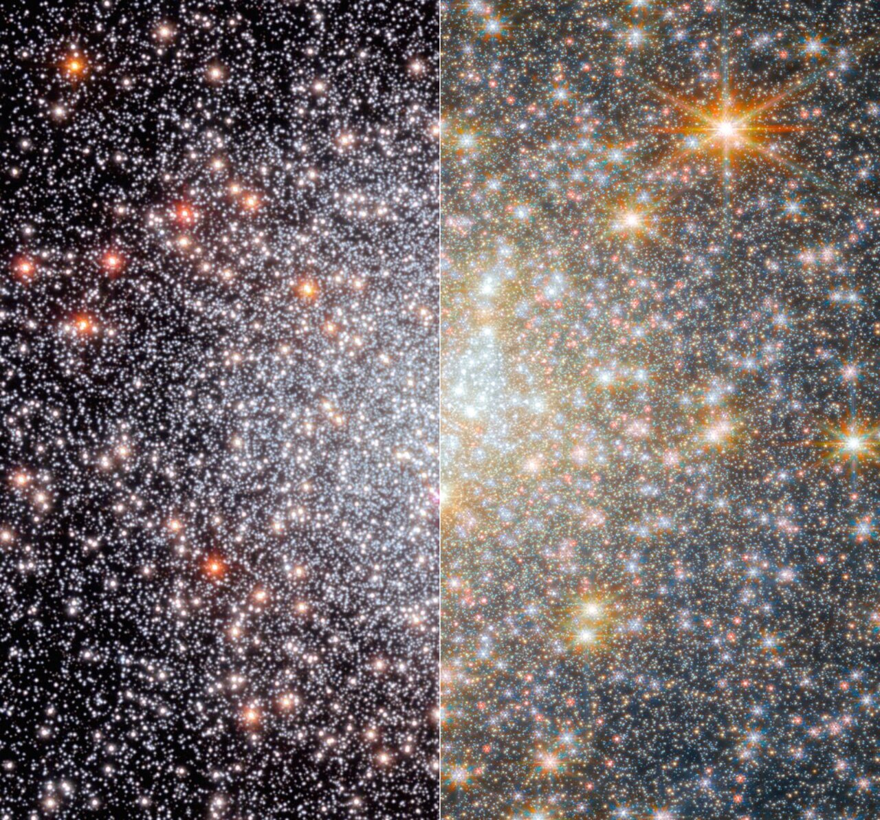 Hubble’s and Webb’s views of NGC 6440 | ESA/Webb